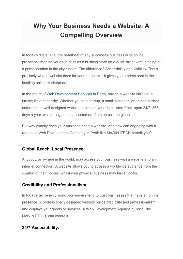 PPT - Why Your Business Needs a Website_ A Compelling Overview ...