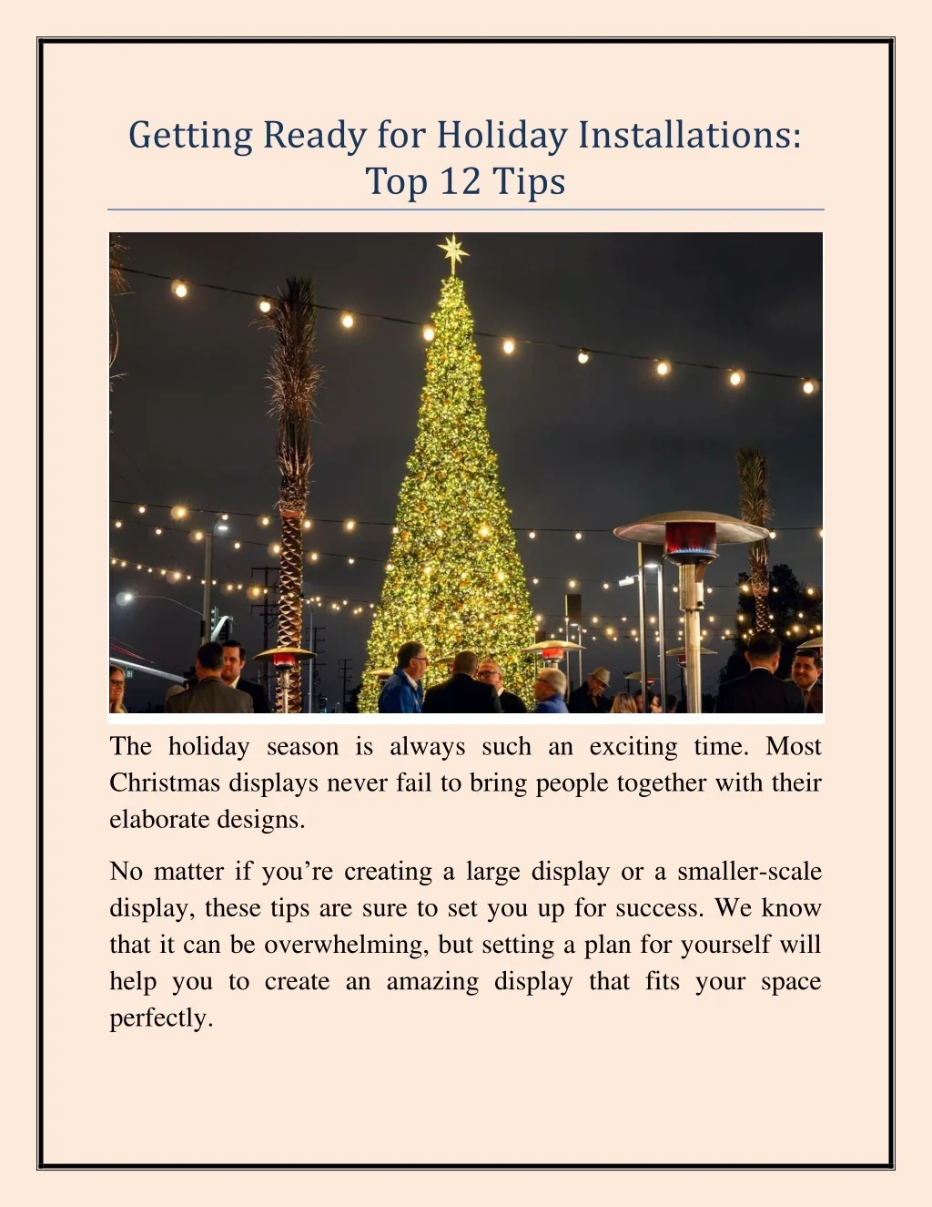 PPT - Getting Ready for Holiday Installations - Top 12 Tips PowerPoint ...