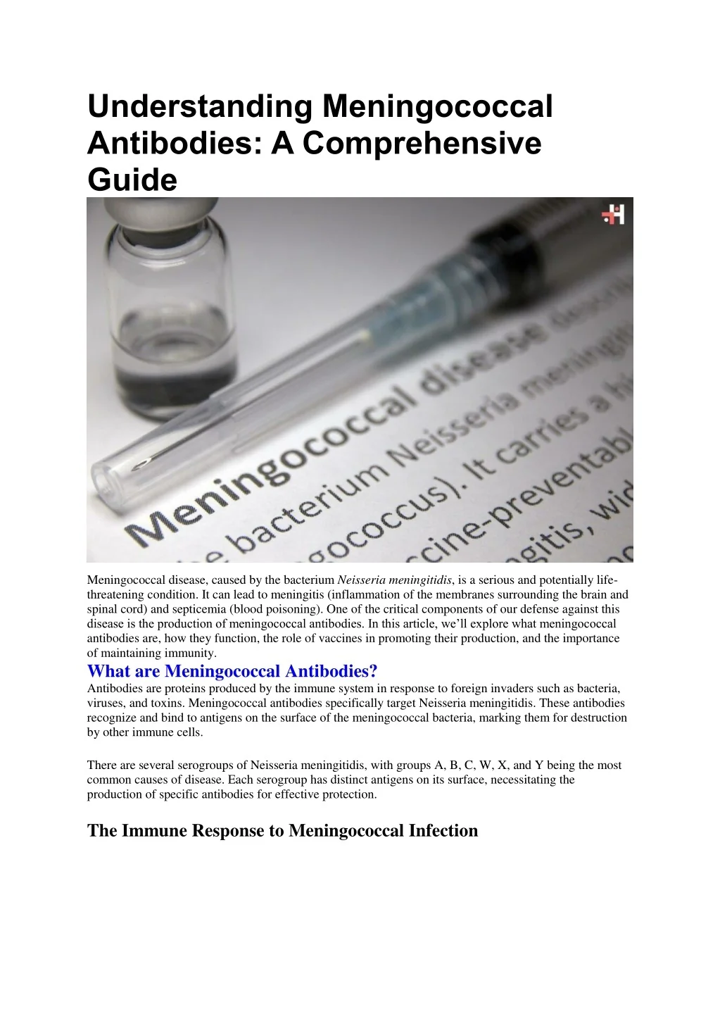 PPT - Understanding Meningococcal Antibodies PowerPoint Presentation ...