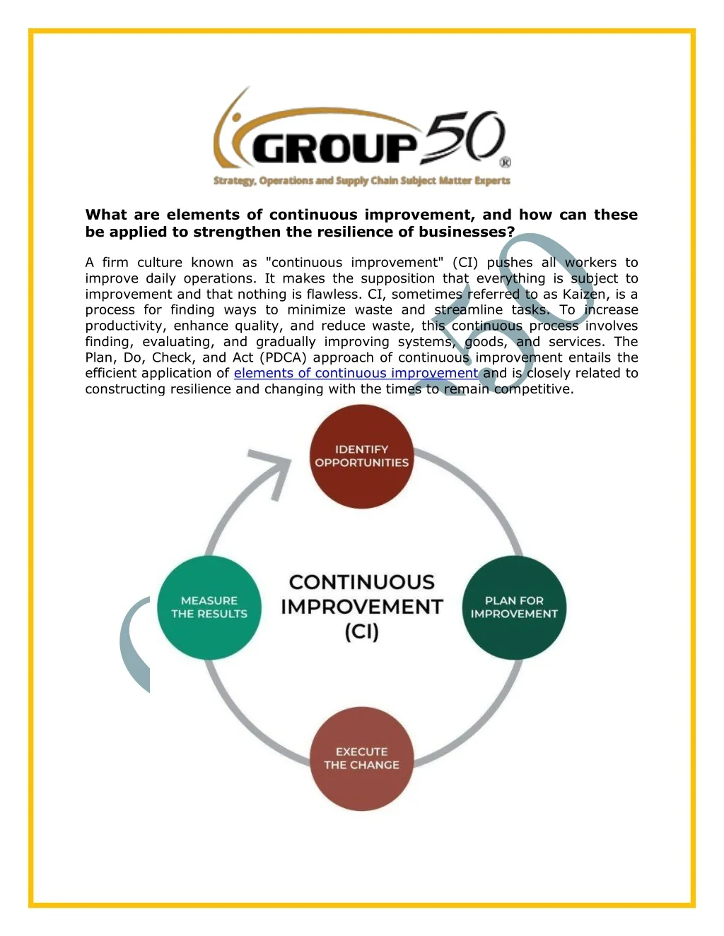 PPT - elements of continuous improvement PowerPoint Presentation, free ...