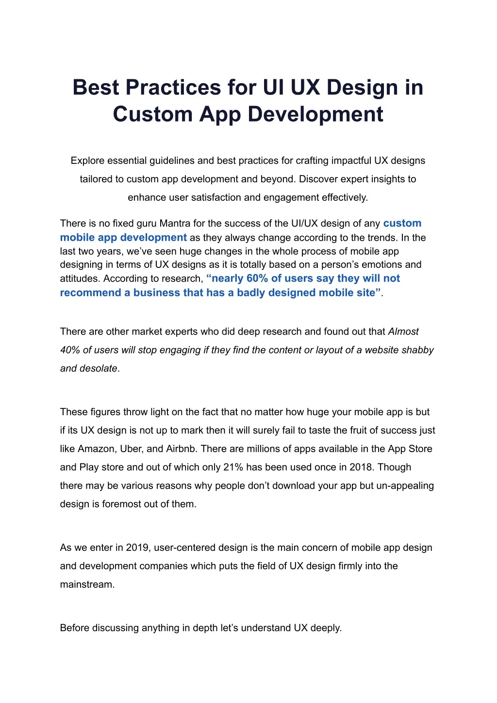 PPT - Best Practices for UI UX Design in Custom App Development ...
