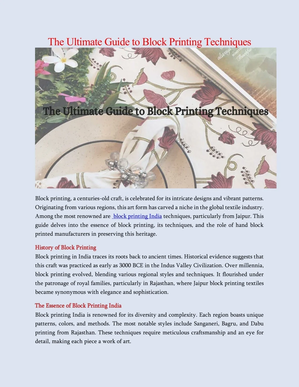 PPT - The Ultimate Guide to Block Printing Techniques PowerPoint Presentation - ID:13354607