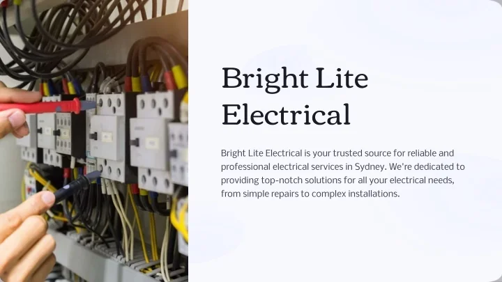 PPT - Sydney's Leading Residential Electricians | Bright Lite ...