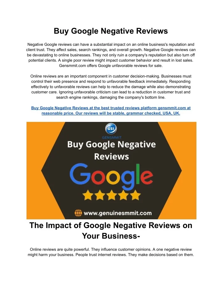 PPT - Buy Google Negative Reviews PowerPoint Presentation, free ...
