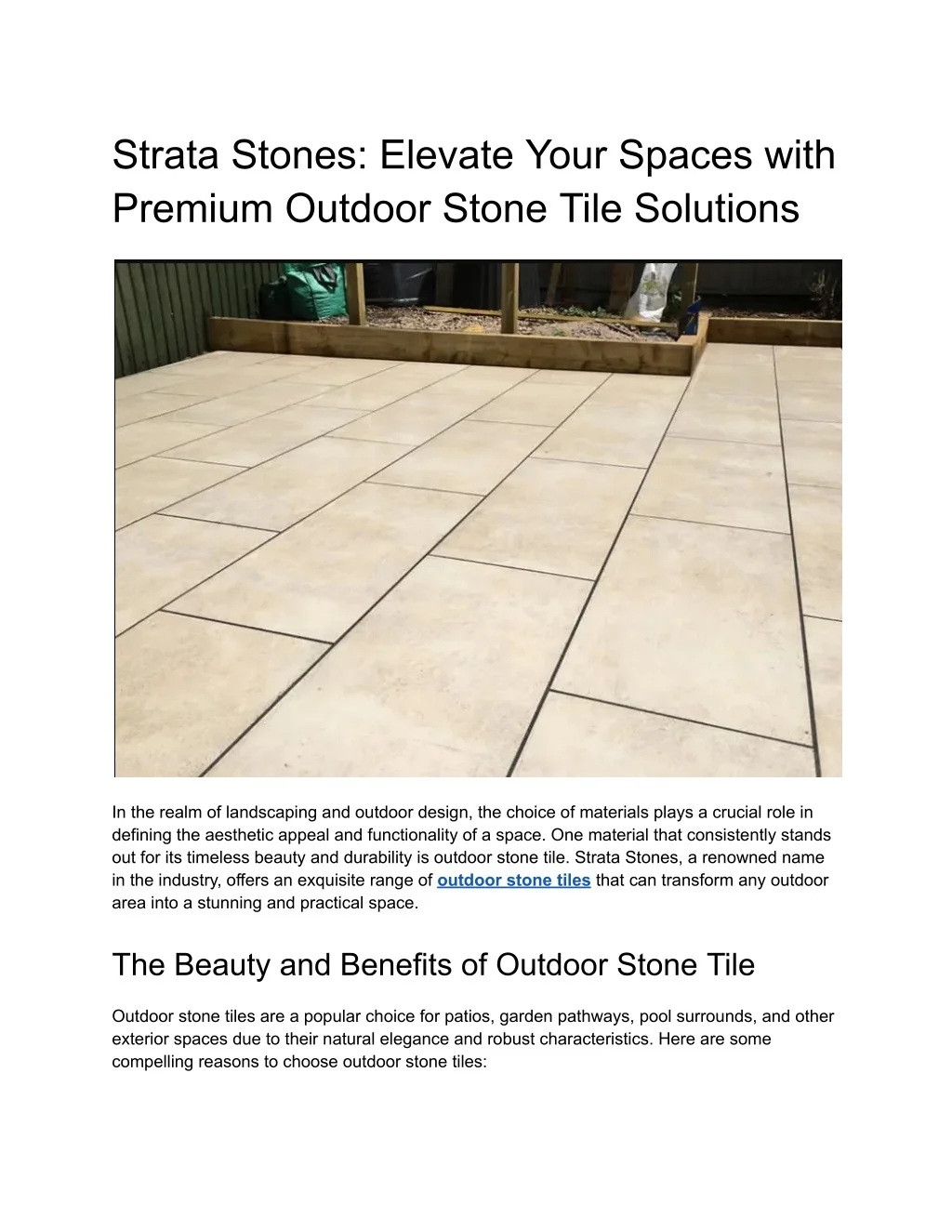 PPT - Strata Stones_ Elevate Your Spaces with Premium Outdoor Stone ...