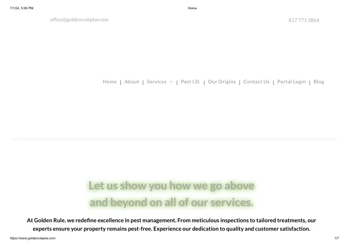 PPT - Golden Rule Pest, Termite, & Weed - Pest Control Solutions ...