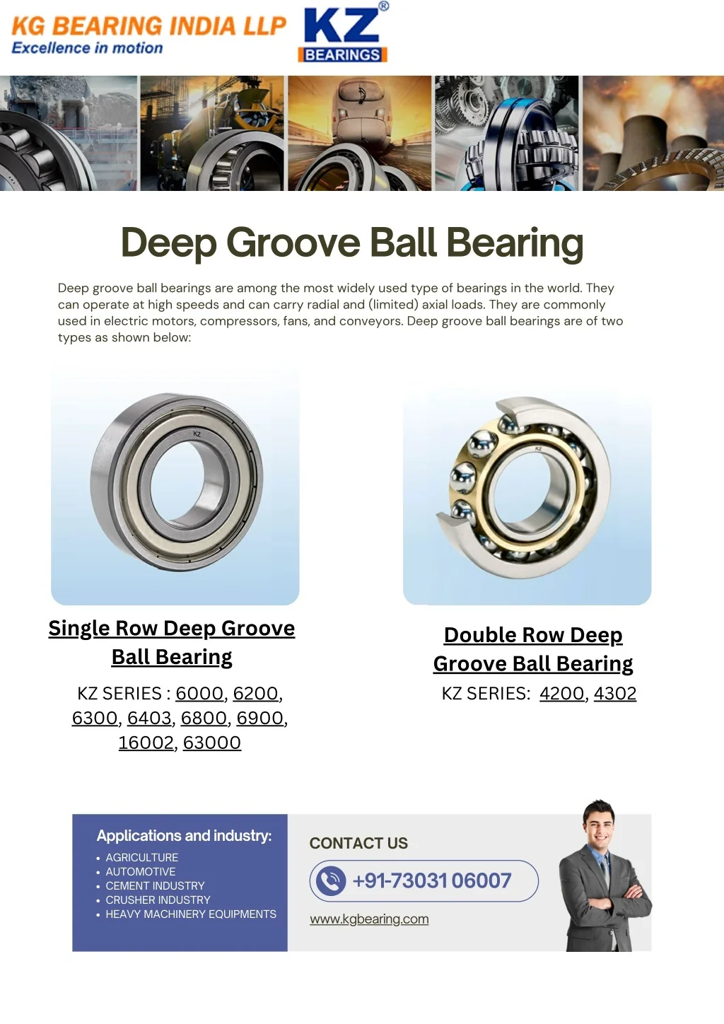 PPT - Deep Groove Ball Bearing - Ball Bearing | KG Bearing India ...
