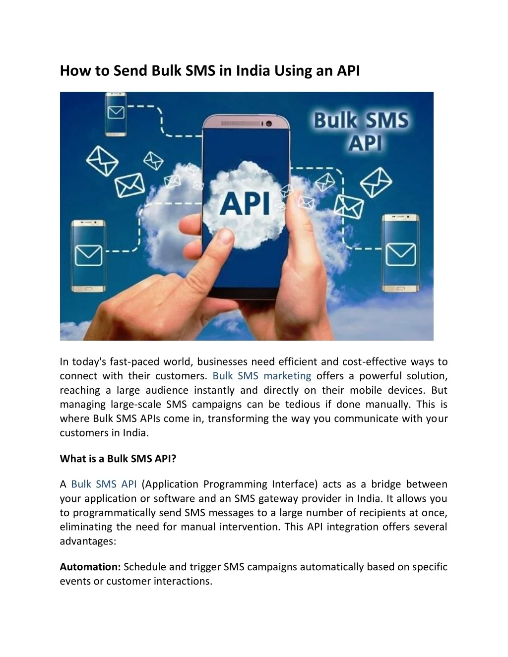 PPT - How to Send Bulk SMS in India Using an API PowerPoint ...