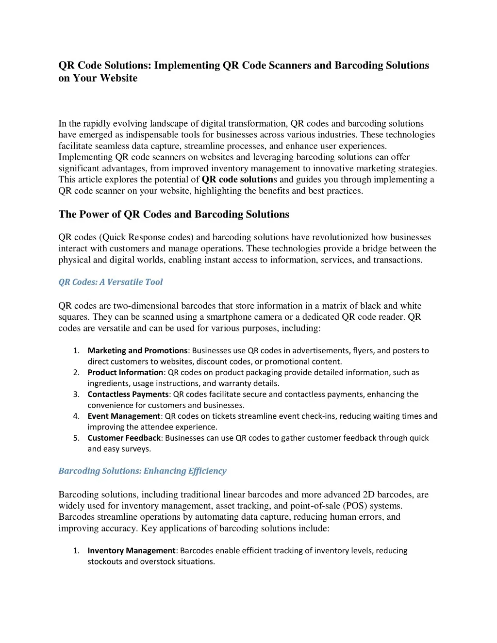 PPT - QR Code Solutions PowerPoint Presentation, free download - ID ...