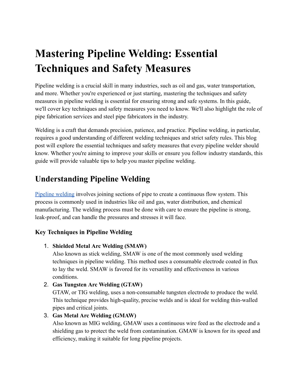 PPT - Mastering Pipeline Welding: Essential Techniques and Safety ... PPT - Mastering Pipeline Welding: Essential Techniques and Safety ...
