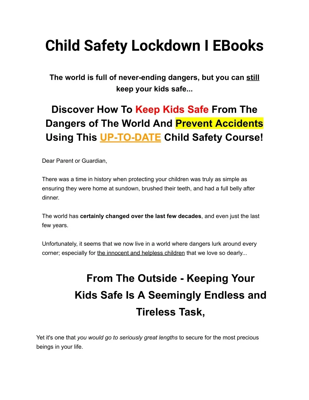 PPT - Child Safety Lockdown I EBooks PowerPoint Presentation, free ...