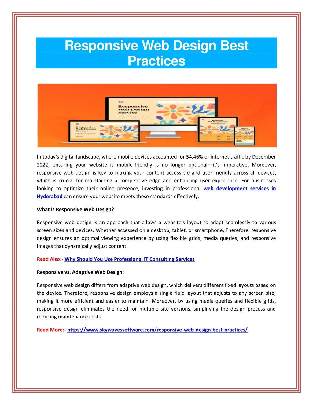 PPT - Responsive Web Design Best Practices For 2024 PowerPoint Presentation - ID:13366848