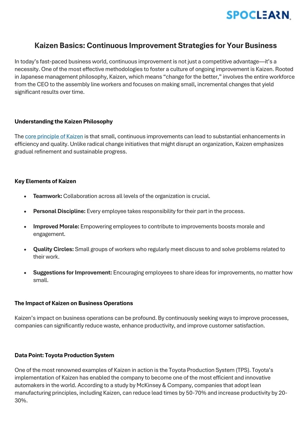 PPT - Kaizen Basics Continuous Improvement Strategies for Your Business ...