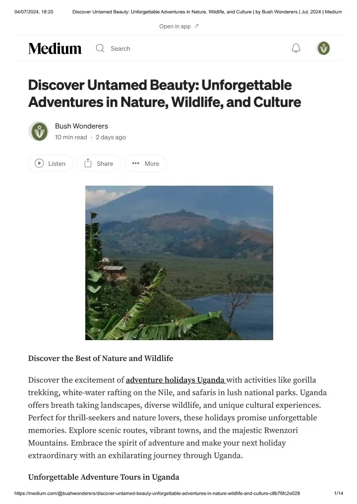 PPT - Discover Untamed Beauty: Unforgettable Adventures in Nature ...
