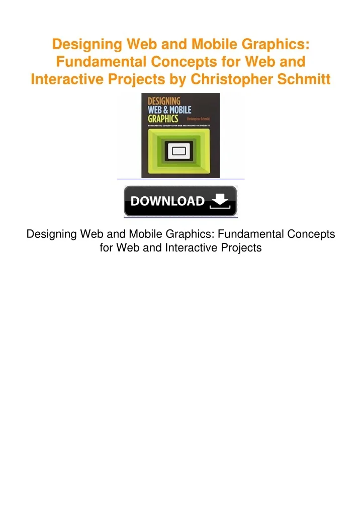 PPT - Designing Web and Mobile Graphics: Fundamental Concepts for Web and PowerPoint ...