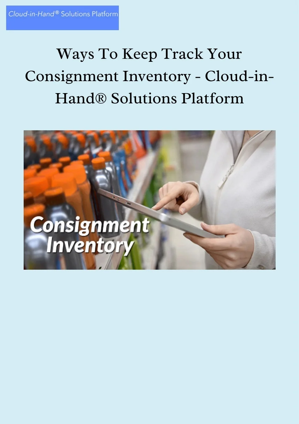 PPT - Consignment Inventory Management Provides Comprehensive Tools ...