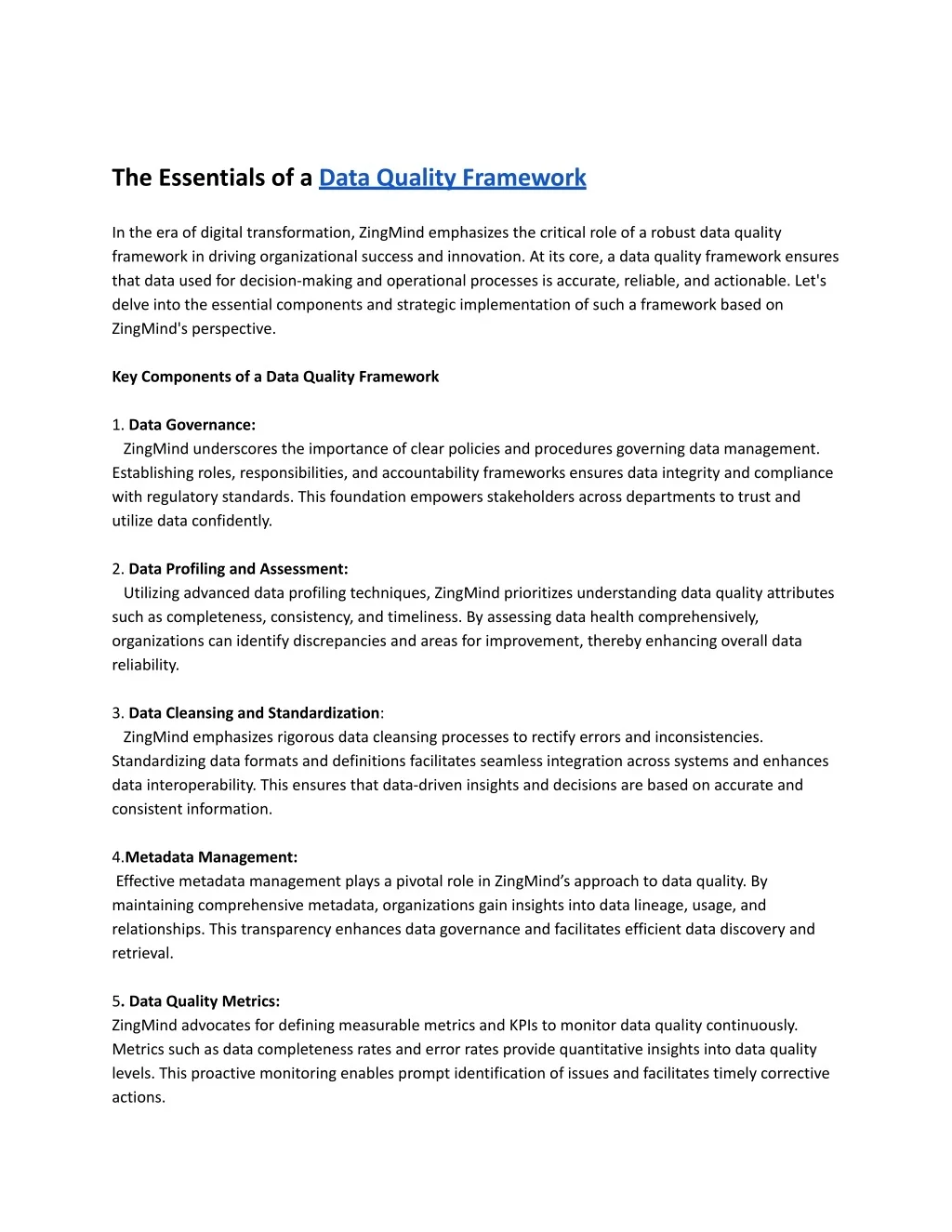 PPT - The Essentials of a Data Quality Framework (1) PowerPoint ...