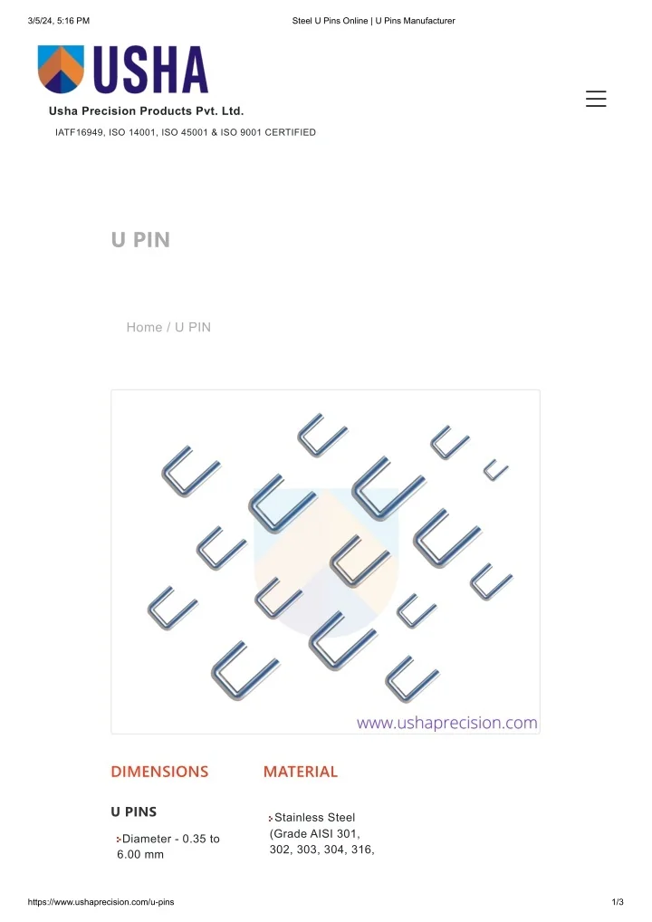 PPT - Steel U Pins Online _ U Pins Manufacturer PowerPoint Presentation ...
