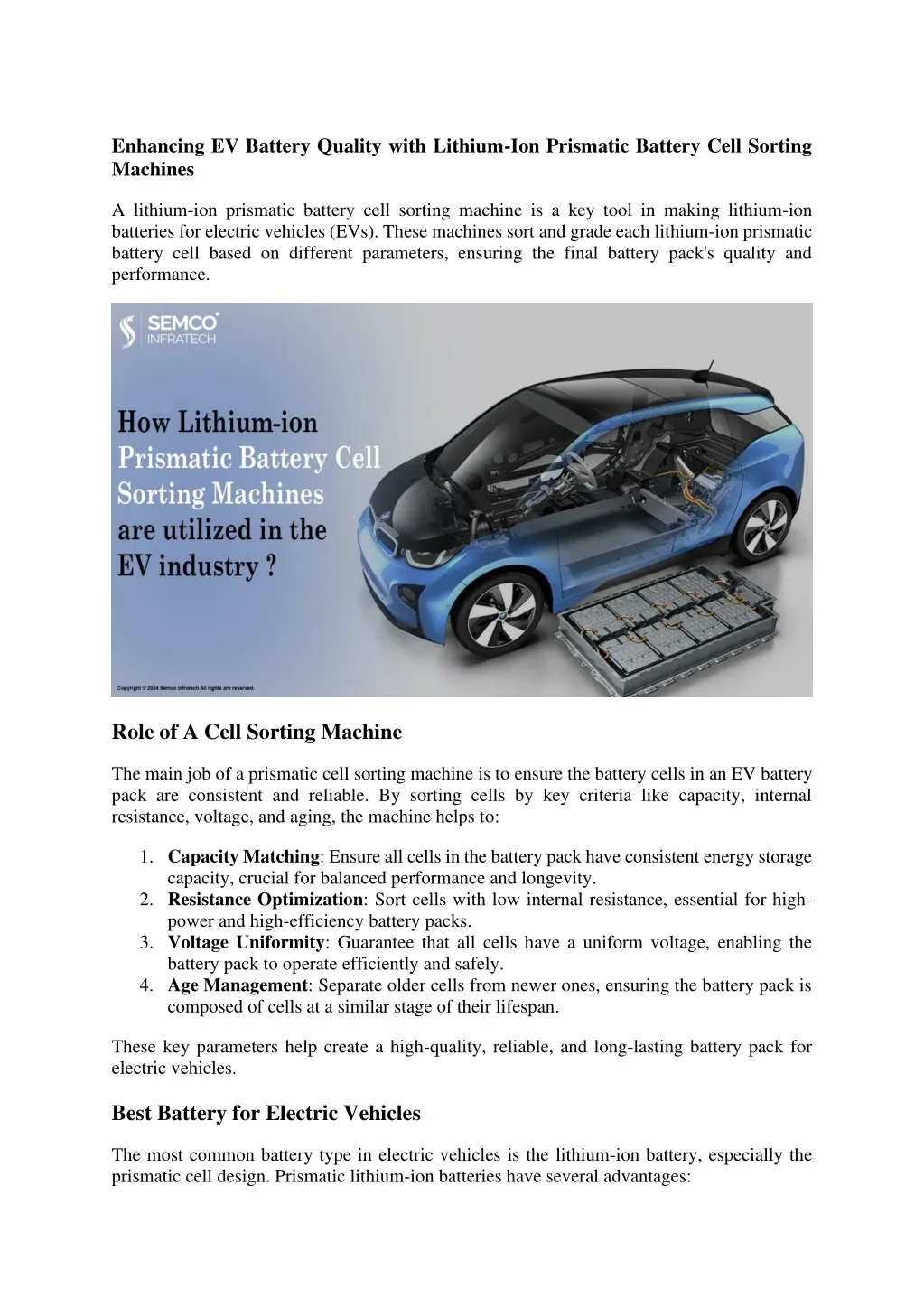 PPT - Enhancing EV Battery Quality with Lithium Ion Prismatic Battery ...