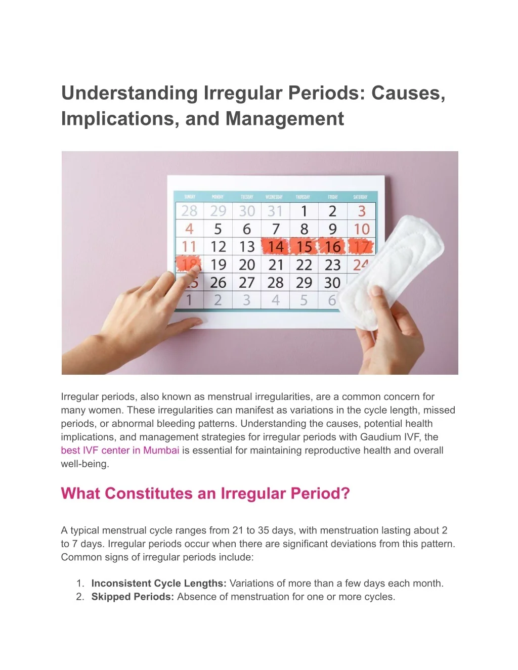 PPT - Understanding Irregular Periods_ Causes, Implications, and ...