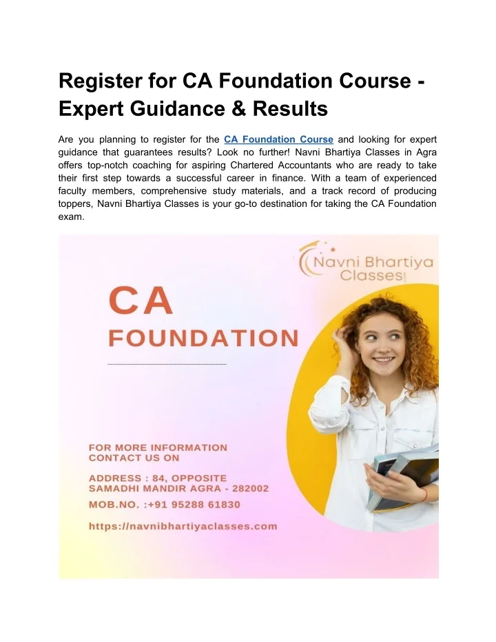 PPT - Register for CA Foundation Course - Expert Guidance & Results ...