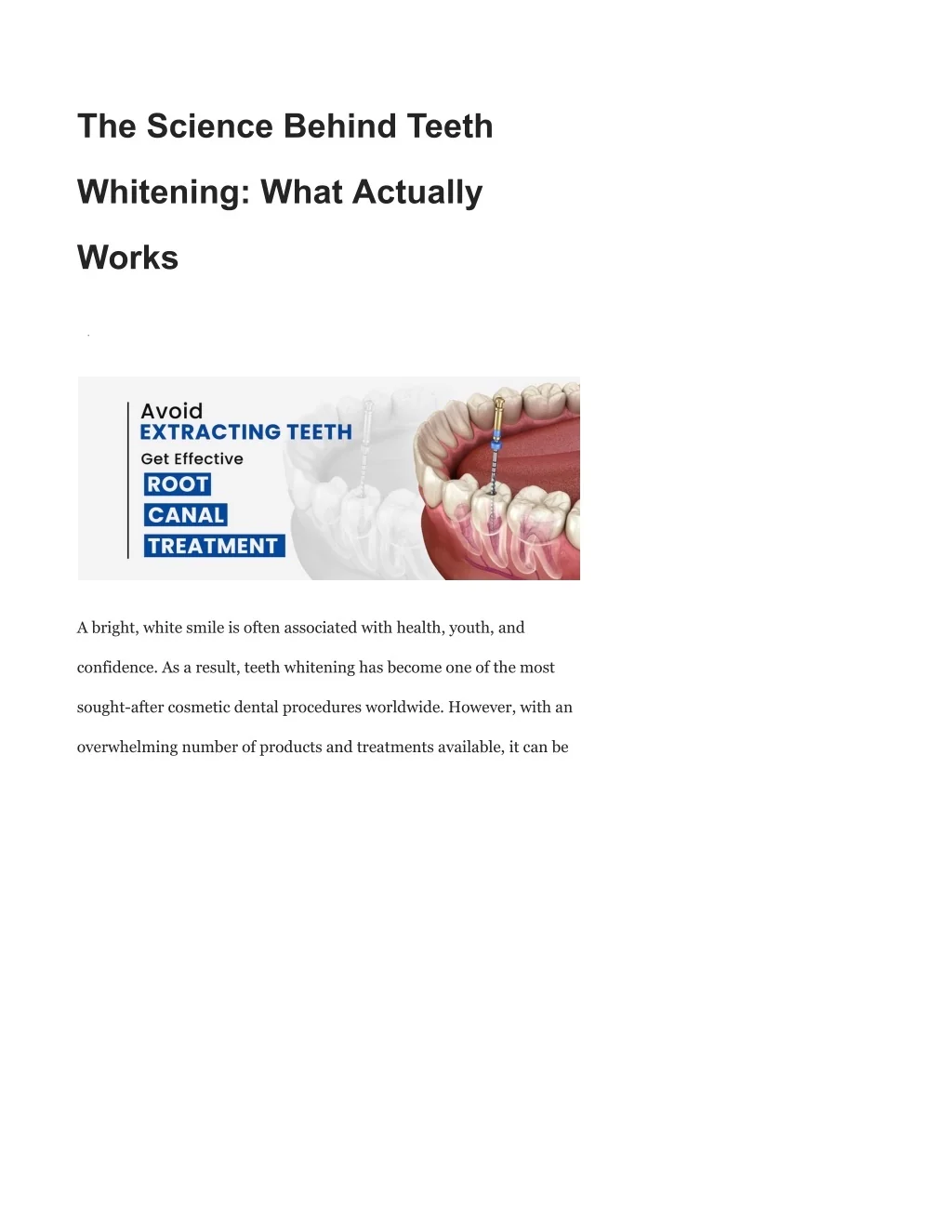 PPT - The Science Behind Teeth Whitening_ What Actually Works ...