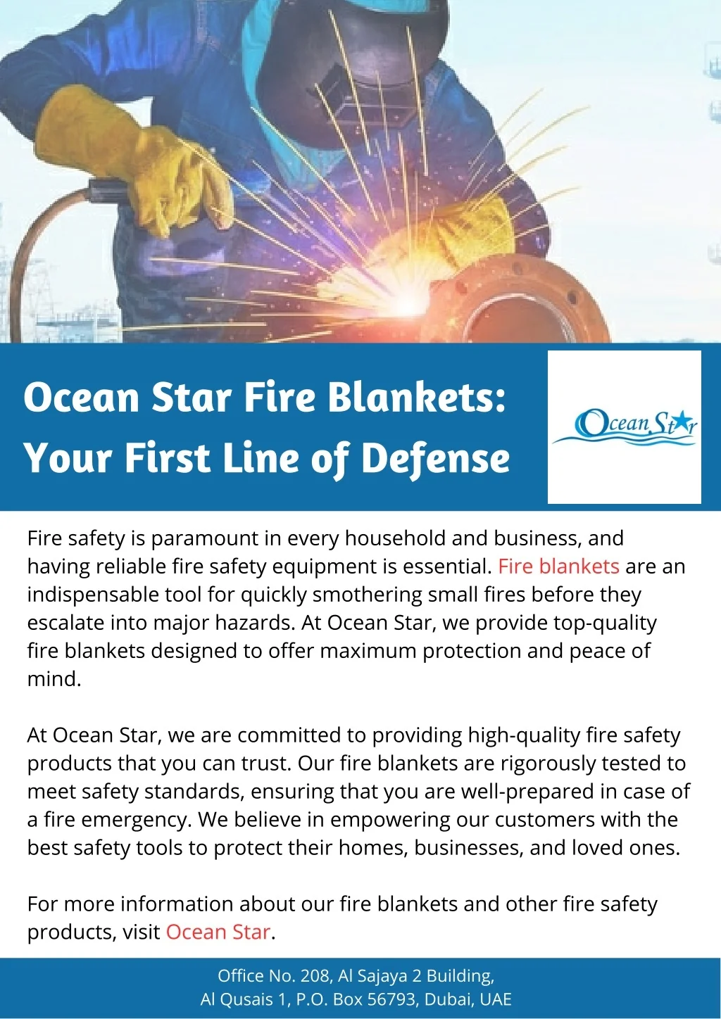 PPT - Ocean Star Fire Blankets: Your First Line of Defense PowerPoint ...