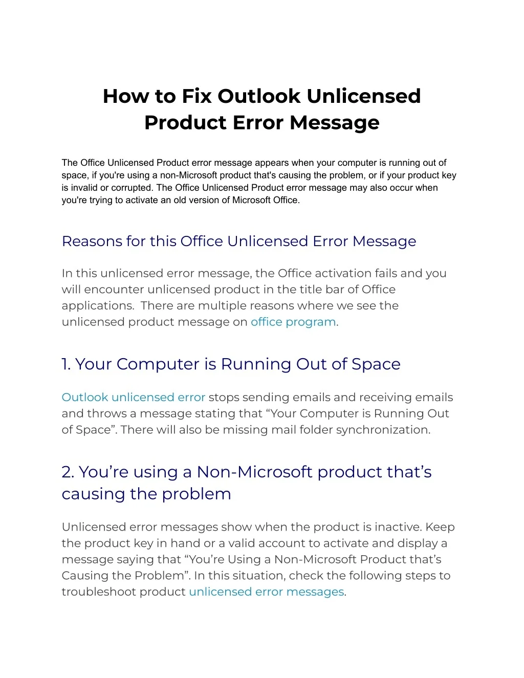 PPT - How to Fix Outlook Unlicensed Product Error Message PowerPoint ...