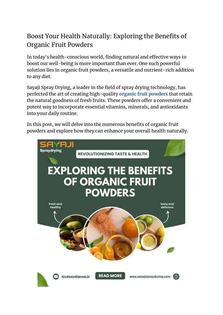 PPT - Boost Your Health Naturally_ Exploring the Benefits of Organic ...