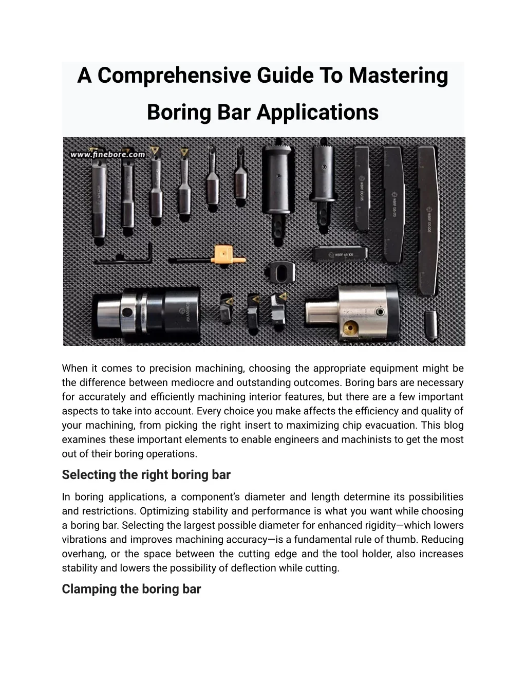 PPT - A Comprehensive Guide To Mastering Boring Bar Applications ...