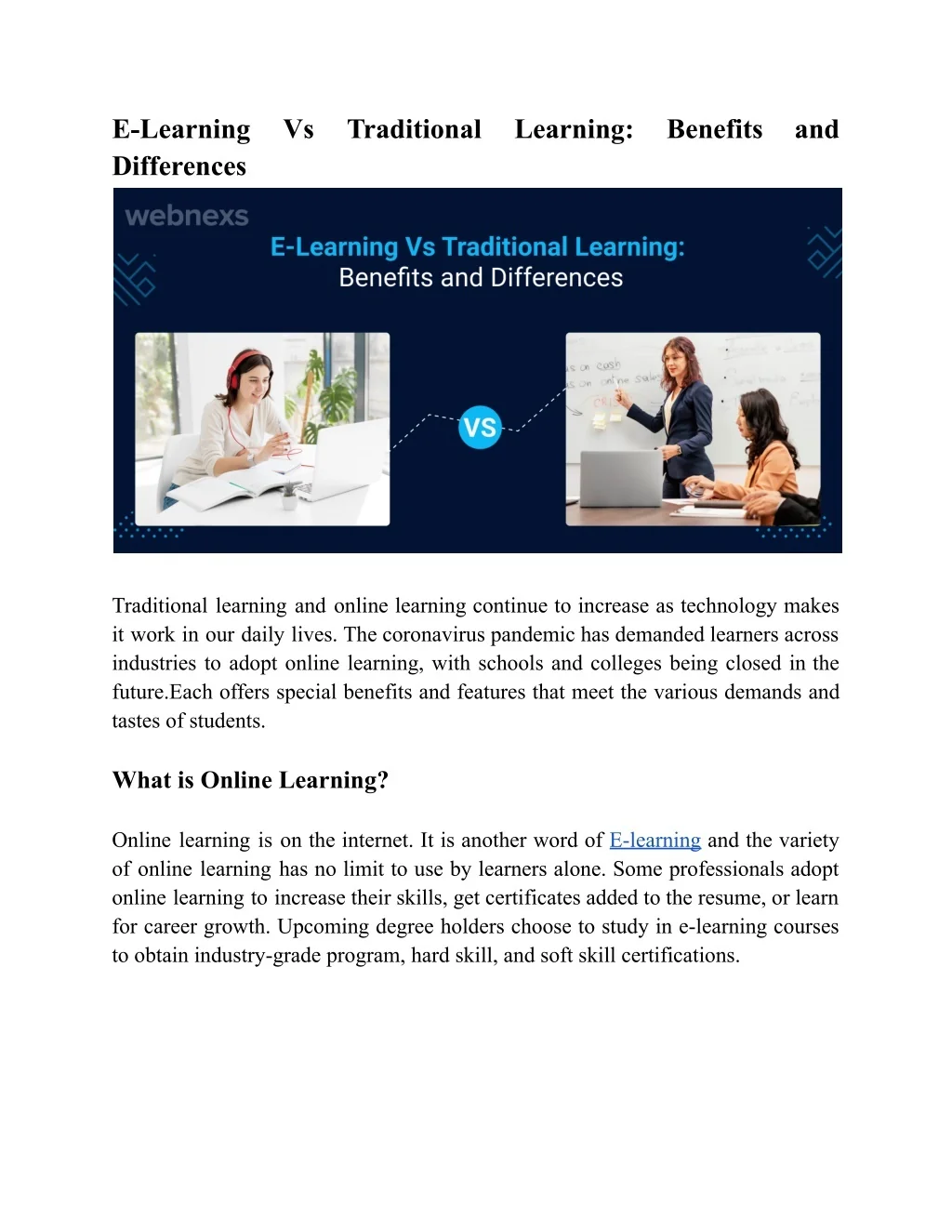PPT - E-Learning Vs Traditional Learning_ Benefits and Differences ...