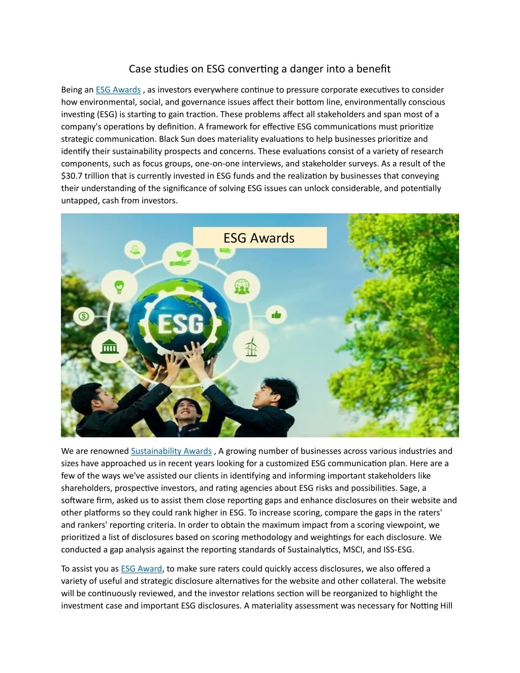 PPT - Case studies on ESG converting a danger into a benefit 10.7.24 PowerPoint Presentation ...