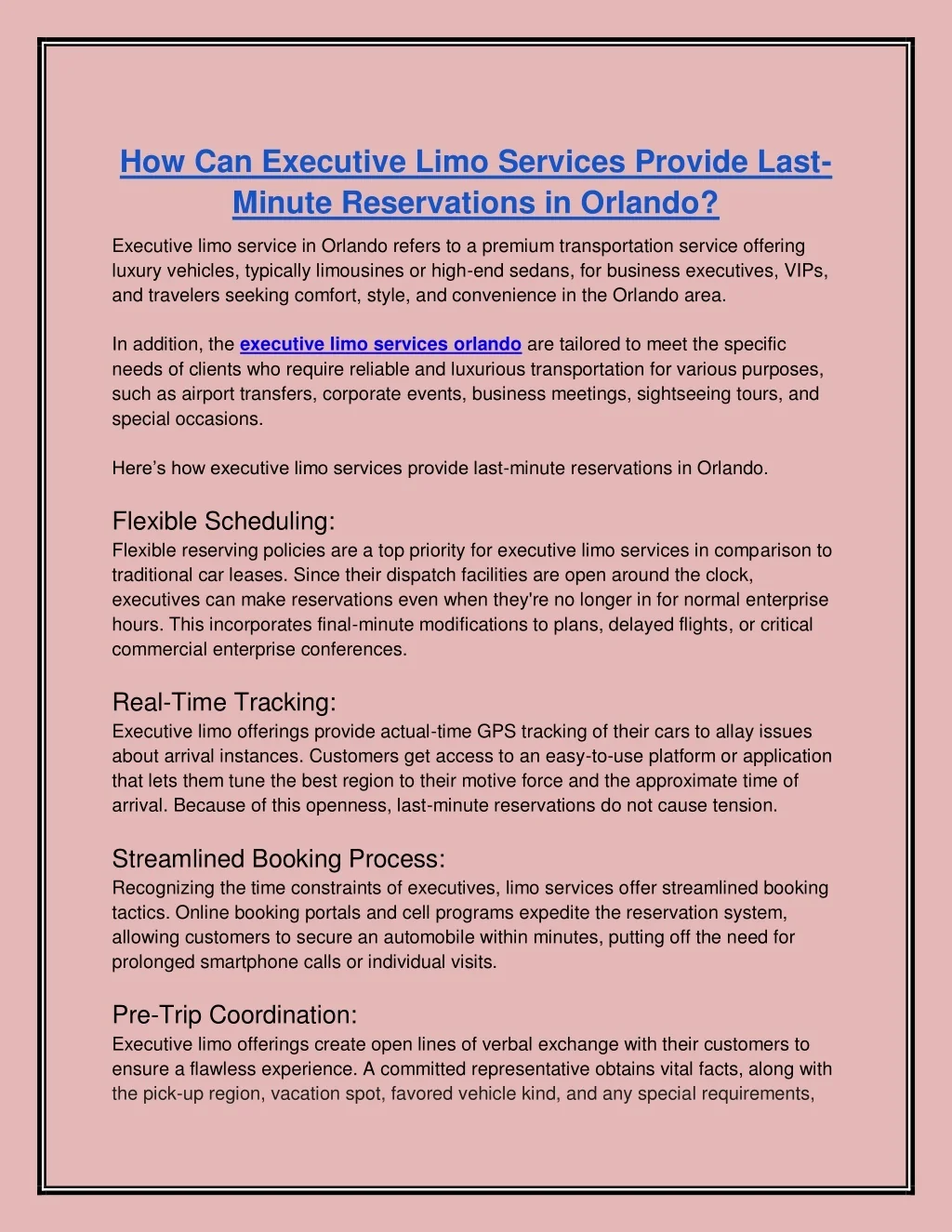 PPT - Executive Limo Services Orlando_ PowerPoint Presentation, free ...