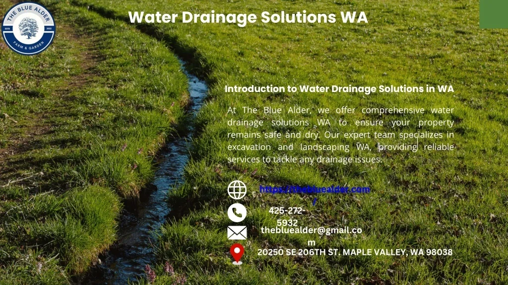 PPT - Water Drainage Solutions WA : The blue Alder PowerPoint ...