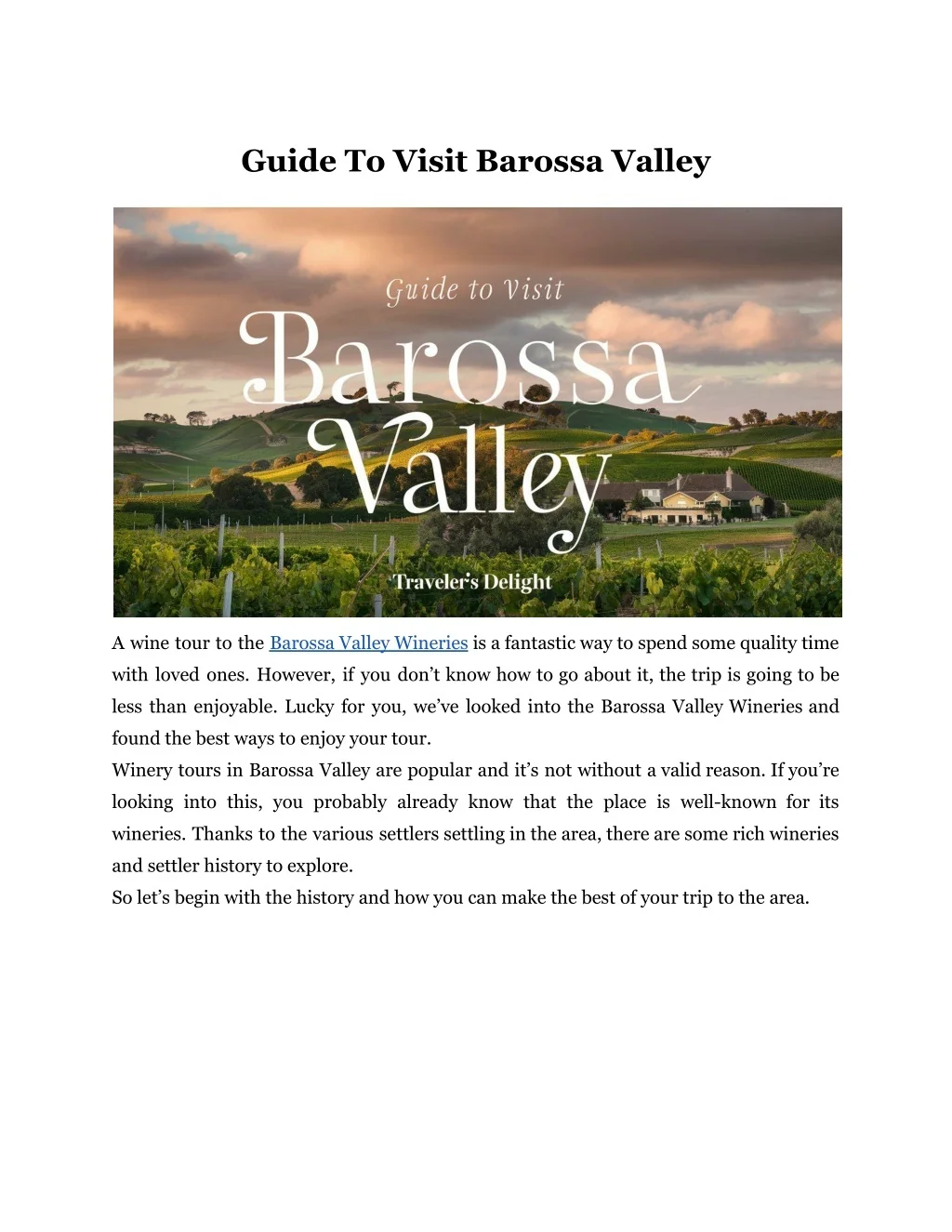 PPT - Guide To Visit Barossa Valley PowerPoint Presentation, free download - ID:13388725