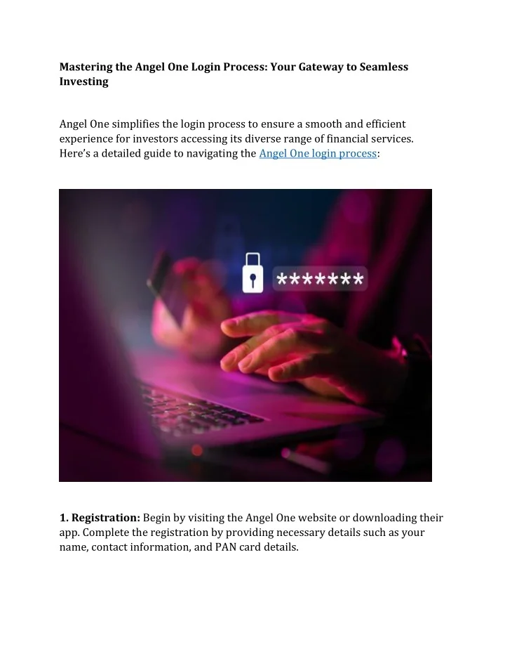 PPT - Mastering the Angel One Login Process: Your Gateway to Seamless ...