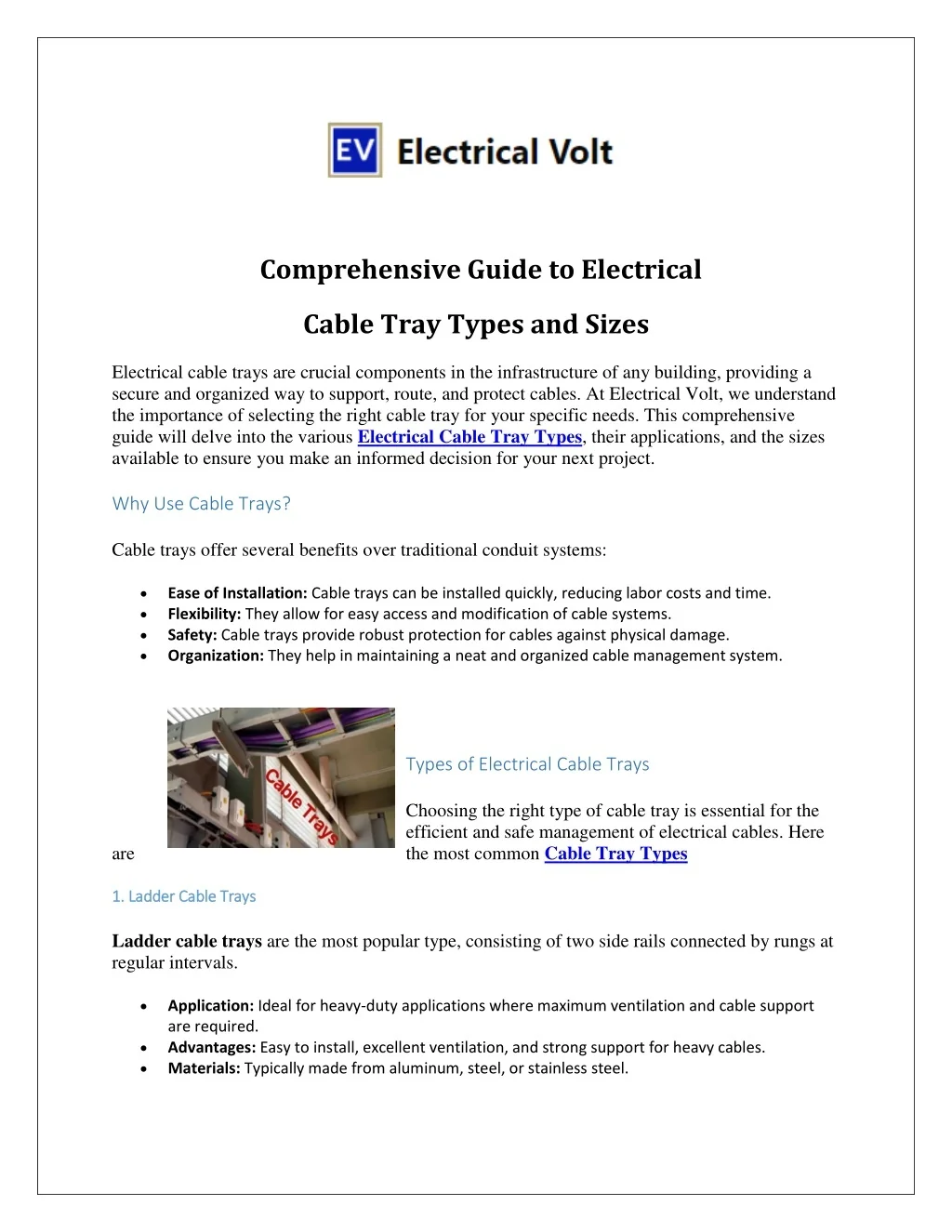 PPT - Guide to Cable Tray Types and Sizes: Selecting the Best Fit for ...