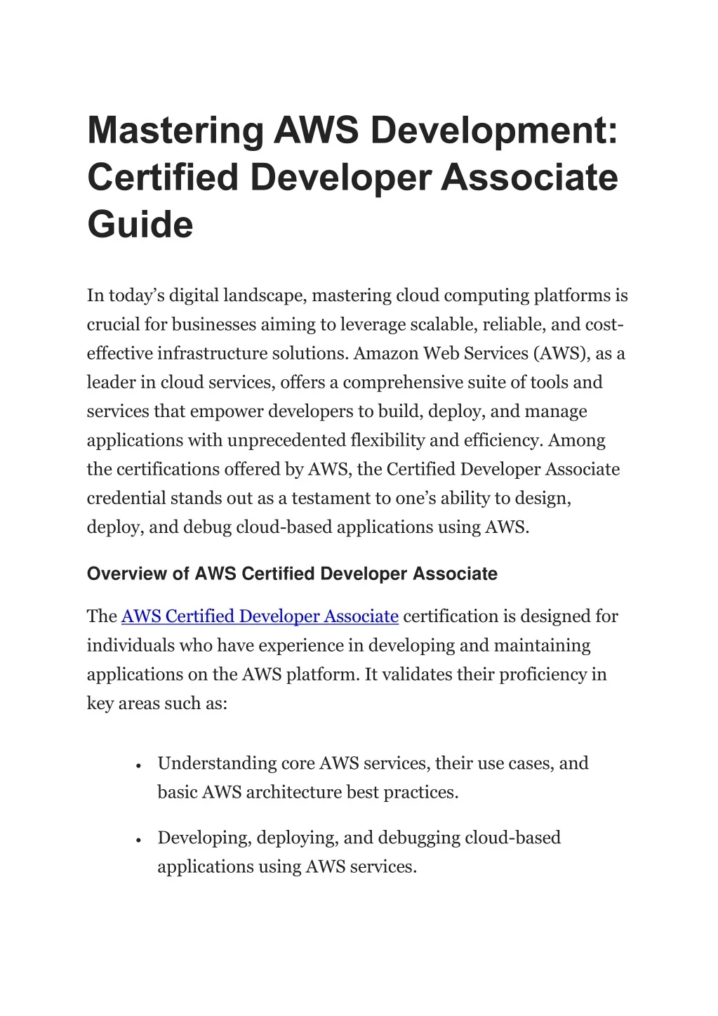 PPT - Mastering AWS Development: Certified Developer Associate Guide PowerPoint Presentation ...
