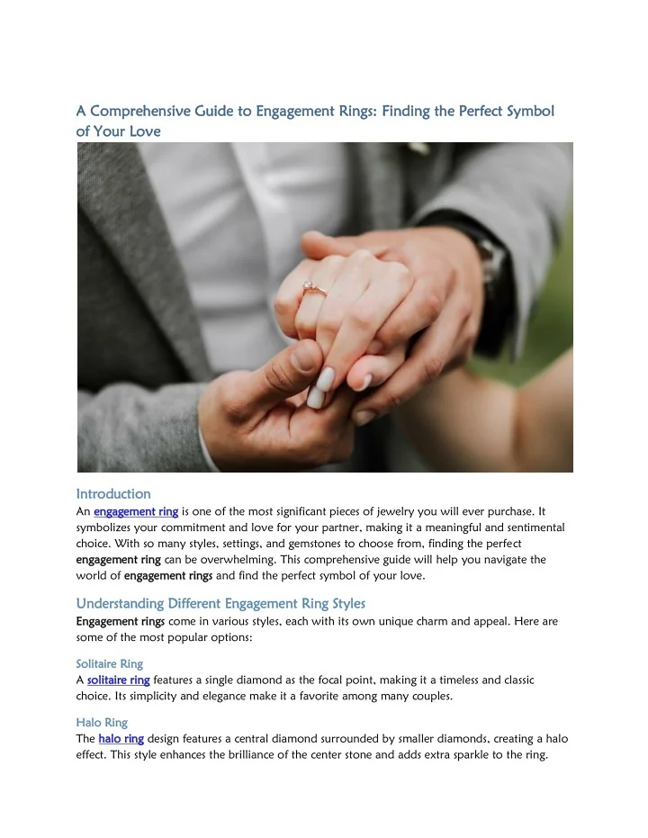 PPT - A Comprehensive Guide to Engagement Rings PowerPoint Presentation ...