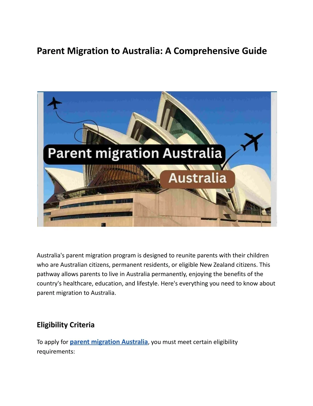 PPT - Parent Migration to Australia: A Comprehensive Guide PowerPoint ...