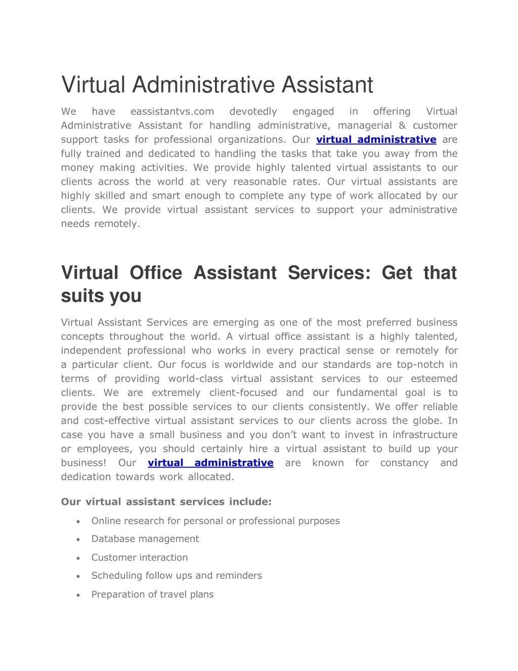 PPT - virtual administrative | eAssistantvs PowerPoint Presentation ...