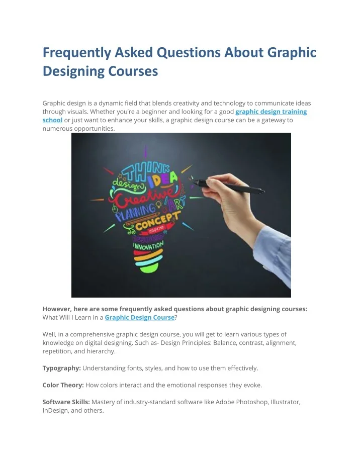 PPT - Frequently Asked Questions About Graphic Designing Courses ...