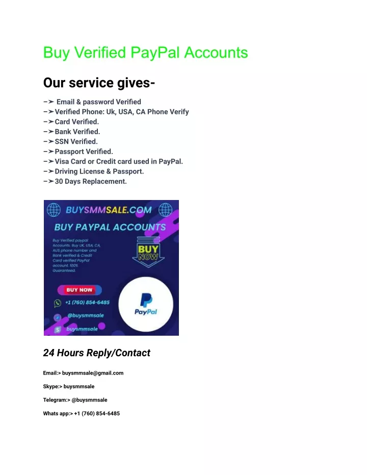 Ppt Buy Verifird Paypal Accounts 100 Secure And Good Service