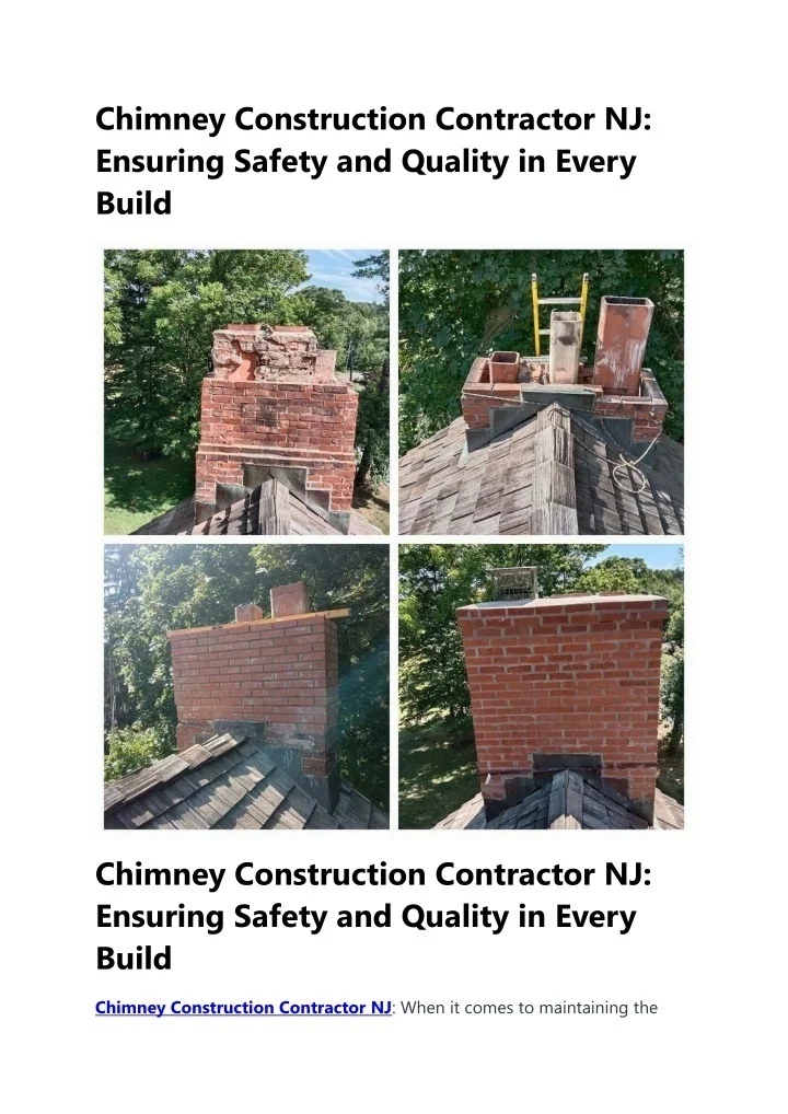 PPT - Chimney Construction Contractor NJ PowerPoint Presentation, free download - ID:13394578