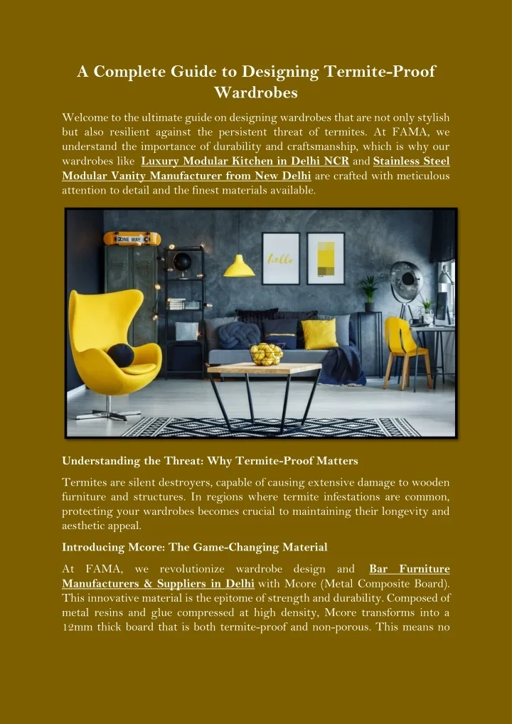 PPT - A Complete Guide to Designing Termite-Proof Wardrobes PowerPoint ...