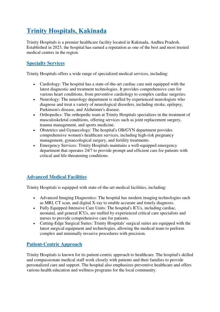 PPT - Trinity Hospitals PowerPoint Presentation, free download - ID ...