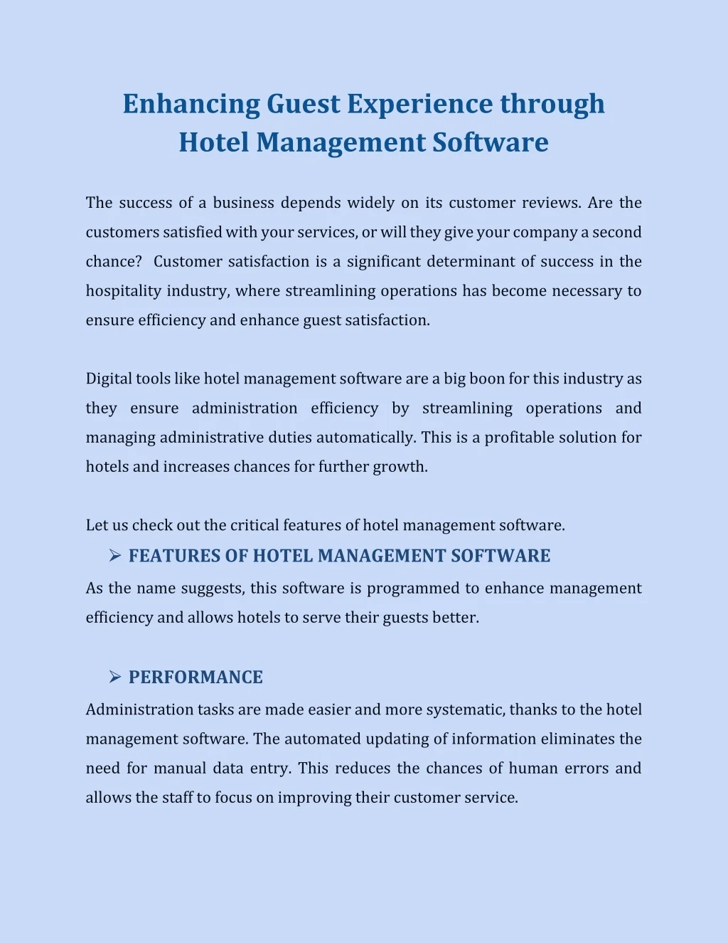 PPT - Enhancing Guest Experience through Hotel Management Software ...