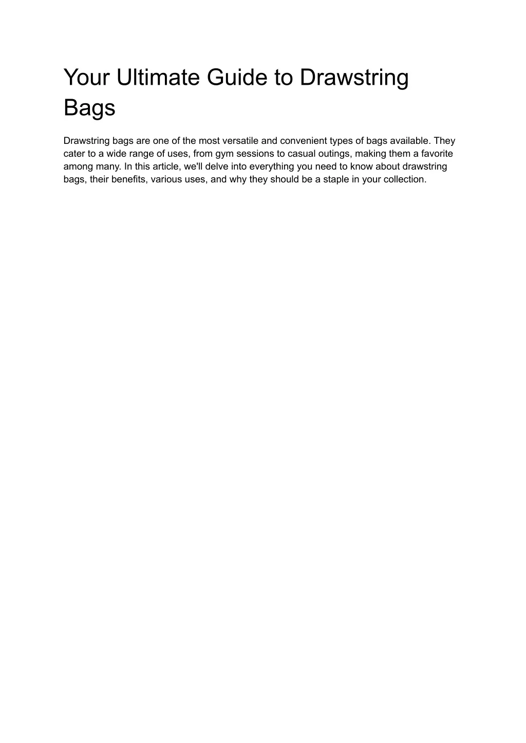 PPT - Your Ultimate Guide to Drawstring Bags PowerPoint Presentation ...