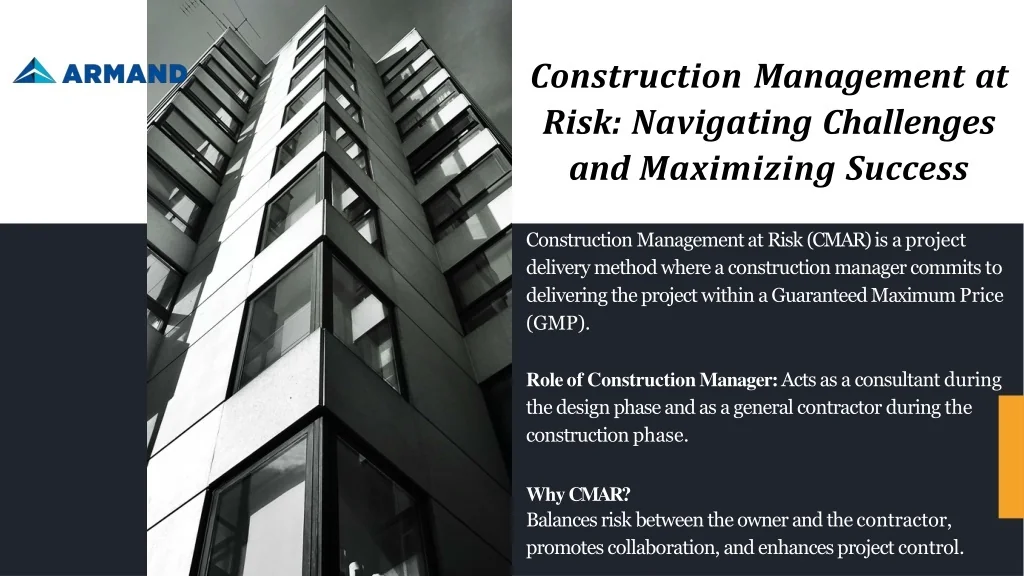 PPT - Construction Management at Risk Navigating Challenges and ...