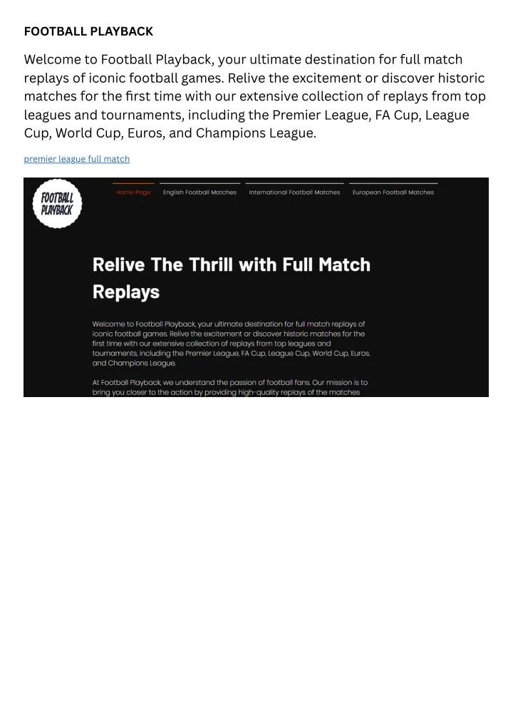 PPT - FOOTBALL PLAYBACK PowerPoint Presentation, free download - ID ...